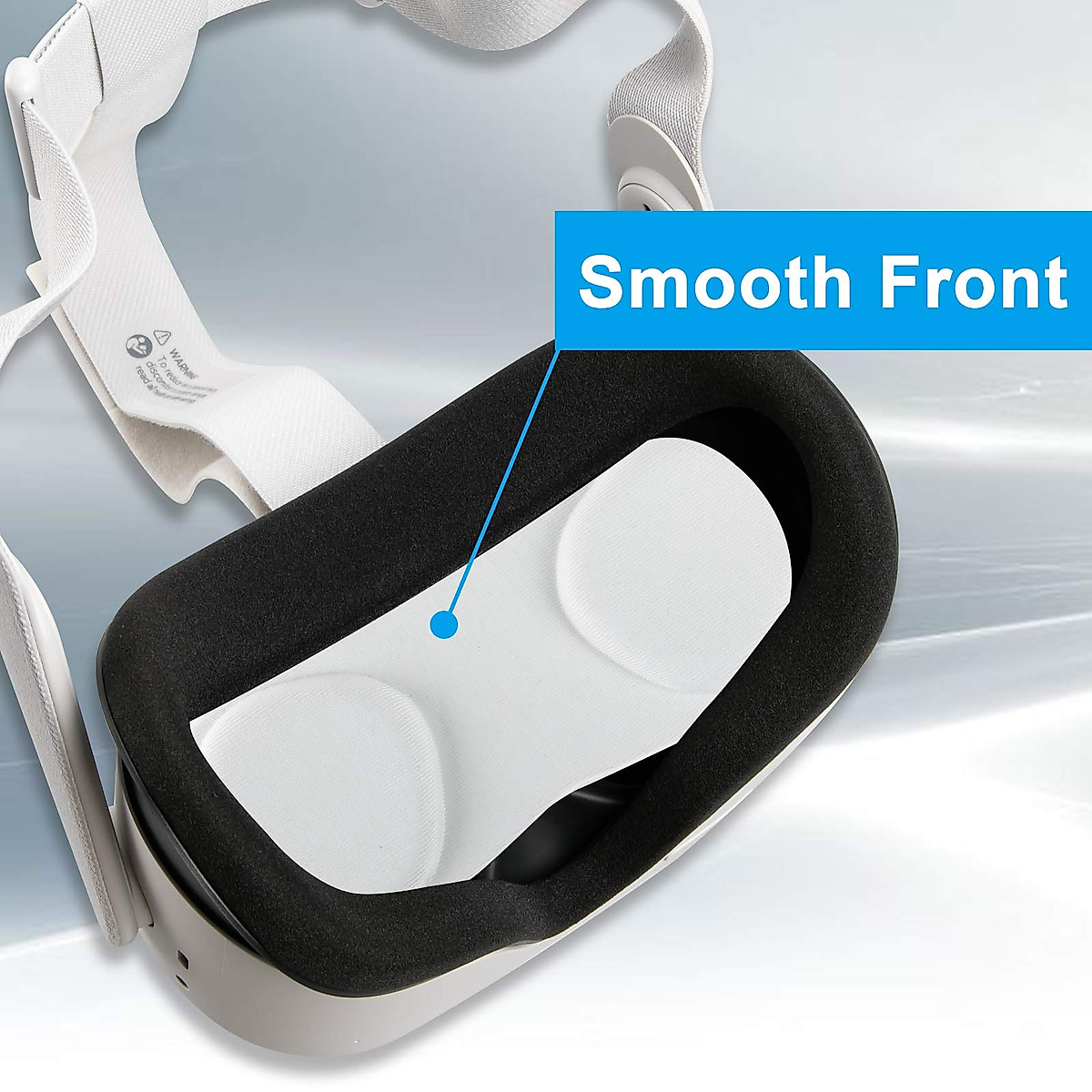 (2 Pack) Seltureone Compatible for Quest 2 VR Lens Protect Cover Dust Proof Cover, Washable Protective Sleeve, Black, White