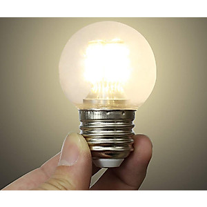 A15 LED Bulb G45 7W Mini Globe LED Bulb LED Candelabra Bulb for Ceiling Fan Decorative Lights, E26/E27 Medium Base,7W(60W Equivalent),AC85-265V,Not Dimmable,Warm White 3000K,6 Pack