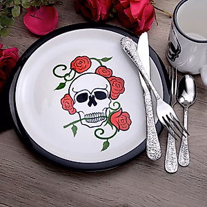 Liberty Tabletop Calavera (Skull) 20 Piece Flatware Set service for 4 18/10 Silverware Made in USA