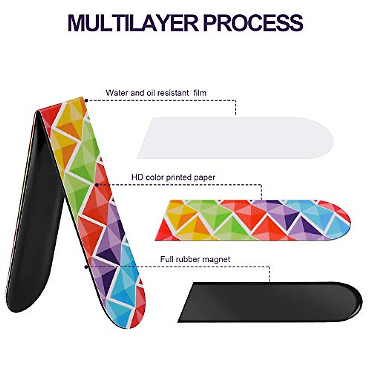 MWOOT 30 Pieces Optical Magnetic Bookmark,Assorted Magnet Book Markers Set,Colorful Magnetic Page Clips Markers for Students Teachers School Home Office Reading Supplies,30 Styles