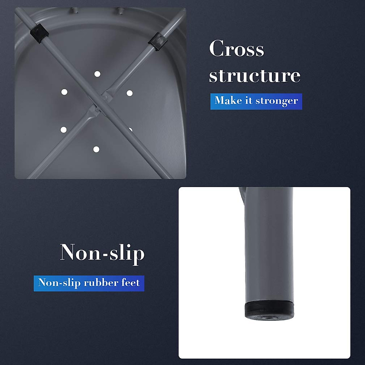 FDW Metal Dining Chairs Metal Chairs Patio Chair Seat Height Dining Room Kitchen Chair Tolix Restaurant Chairs Bar Stackable Chair Trattoria Metal Indoor Outdoor Chairs (Gray)