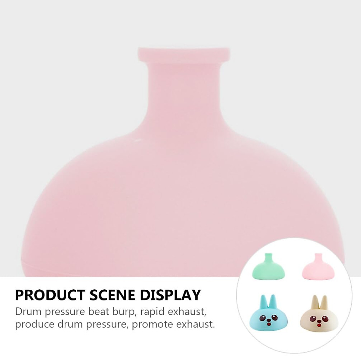 DOITOOL Pressure Drum Massage, 4Pcs Sputum Remover Silicone Palm Chest Percussion Cup Mom Palm Cup Pressure Drum Massage Cup for Burping Expectoration Problem