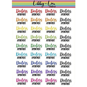 Doctors Appointment Planner Stickers | Libby and Lou Sticker Co