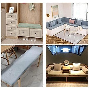 Indoor Bench Cushion with Ties, 2" Thick Memory Foam Piano Bench Cushion, Non Slip Shoe Storage Settee Cushion, Kitchen Dining Table Seat Picnic Bench Seat Pad