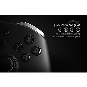 GuliKit Kingkong 2 Pro Hall Effect Wireless Bluetooth Controller for NS Switch, Windows PC,MacOS,Android And iOS,Adaptation for PC Switch Emulator,Gamepad with Joysticks,Auto Pilot Gaming Button(Black)