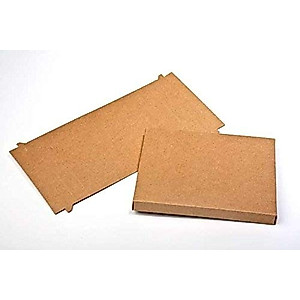 25 Kraft Paper Stationary Boxes w Clear Sleeves, 4 1/2" x 1" x 6" (A2)