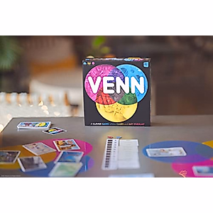 Venn Board Game | Family Game for 2+ Players | Cooperative & Competitive Gameplay Variations | Creative Word Association Game Featuring Unique Gameplay & Custom Artwork | Ages 10+