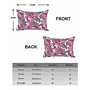 DuoPhi Pillow Covers Set of 2 Military Camouflage Camo Throw Pillow Covers Pink Farmhouse Style Pillowcase Cushion Cover for Sofa Couch Bed 12x20 Inch Lumbar Throw Pillow Cover