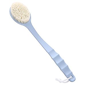 INGVY Dry Brushing Body Brush Bathroom Brush Long Handle Back Body Brush Bath Shower Scrubber Exfoliating Scrub Skin Massages Bathroom Products (Color : Blue)