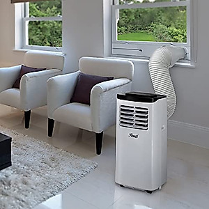 Rosewill Portable Air Conditioner 7000 BTU, AC Fan & Dehumidifier 3-in-1 Cool/Fan/Dehumidify w/Remote Control, Quiet Energy Efficient Self Evaporation AC Unit for Single Room Use, RHPA-18001,White