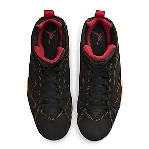 Jordan Mens Air Jordan 7 Retro CU9307 081 Citrus 2022 - Size 9.5, Black/Citrus-varsity Red