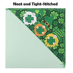 Moosth St Patrick Day Gifts PU Leather Corner Bookmark for Book Lovers 3Pcs Personalized Bloomy Line Bookmarks Funny Office Gifts for Kids Women and Men (St Patrick Day)