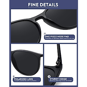 WOWSUN Retro sunglasses womens 2024 trendy round classic glasses