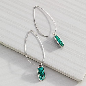 Silpada 'Oasis' Compressed Turquoise Drop Earrings in Sterling Silver