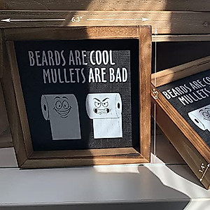 Master Guest Half Bathroom Signs Funny, Western Retro Cute Wood Art Prints, Farmhouse Toilet Accessories, Country Restroom Decor for Teen Women Men