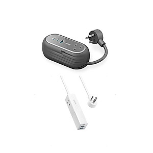 Anker GaNPrime 65W Charging Station, 615 USB C Power Strip for Travel and Work and Travel Power Strip USB C, Anker 511 USB Power Strip, 2Outlets & 3USB Ports, 5ft Soft Extension Cord