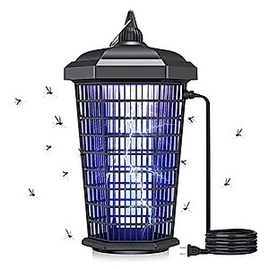Bug Zapper Outdoor 30W 4200V Electric Mosquito Zapper Insect Killer Waterproof Fly Traps for Garden, Backyard, Patio,1 Acre Coverage, Plug in, Large Size, Black