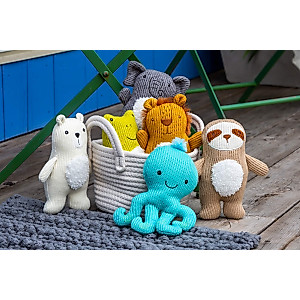 Mary Meyer Knitted Nursery Rattle Soft Toy, 7-Inches, Sloth