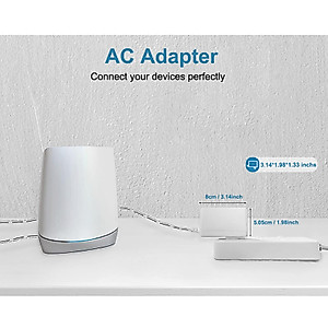 Juyoon 12V 3.5A Charger ac Adapter for Netgear Orbi WiFi System AC3000 AC2200 RBK53 RBK43 RBK20 RBW30 RBK50 RBK40 RBK852 RBK853, eero Home WiFi System A010101 A010201 A010301 Battery Charger