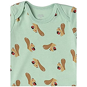 Amazon Essentials Unisex Babies' Short-Sleeve Bodysuits, Pack of 6, Ivory Forest, 24 Months