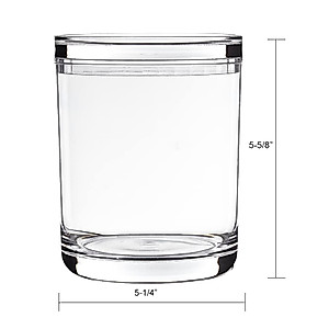 STORi Stackable Apothecary Jars (Set of 2) | 30-oz Organizer for Kitchen Counters and Pantry Shelves | 2 Pack Storage Container with Tray Lid