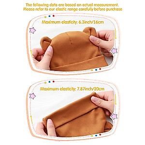 Geyoga 12 Pieces Newborn Hat Mittens Gloves Set Baby Boys Girls Cotton Baby Beanie for 0-12 Months