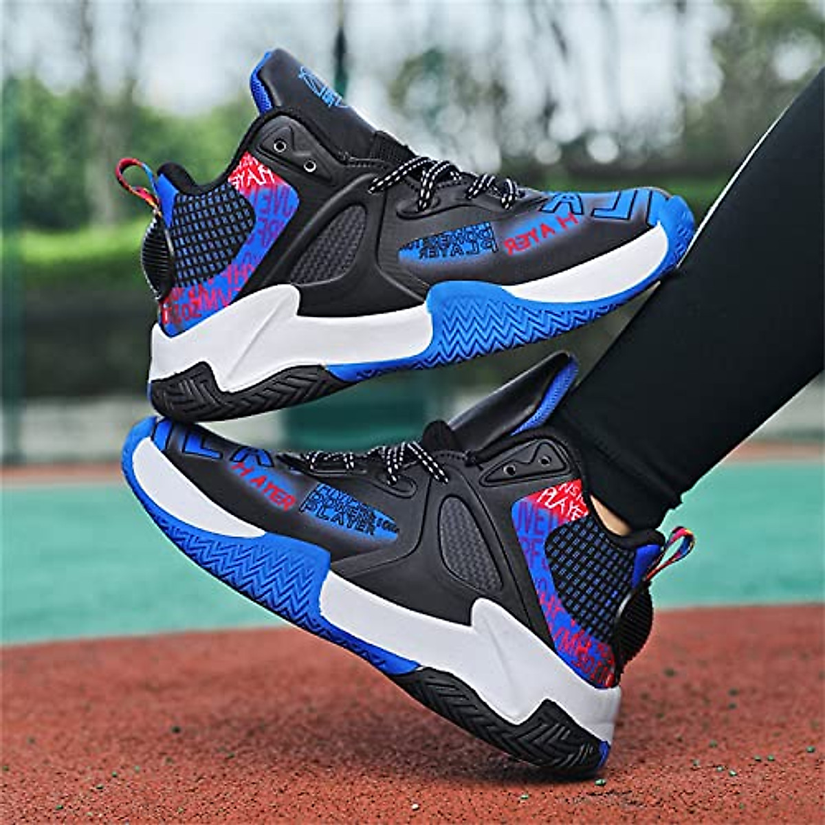 DAYUMKOU Boys Basketball Shoes Tennis Sneakers for Kids Girls Durable Lightweight Breathable Walking Running Sports Shoes