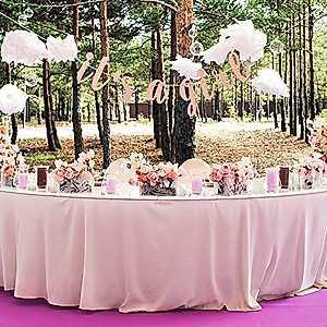 Rose Gold Glitter It's A Girl Banner, Baby Shower Baby Girl Party Pregnant AF Baby 1st 2nd Birthday Party Decorations Party Supplies