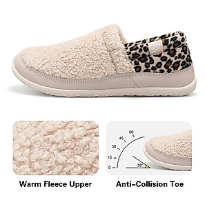 Spesoul Warm House Slippers for Women Men Fuzzy House Shoes Home Slipper Socks Outdoor Moccasin Slippers Sneakers Closed Back Lightweight Barefoot for Bedroom Office Travel 9-10 Women/7-7.5 Men