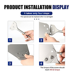 Tile Removal Chisel Tool, Ultra Thin Round Handle Floor Wall Scraper Kit Floor Scraper for Electric Hammer, Hammer Drills Tile Removal