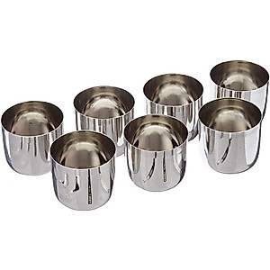 Satre Online and Marketing Stainless Steel Spice Box Without Lid,Stainless Steel Masala Box,Indian Spice Box with 7 Spice Containers and Spoons