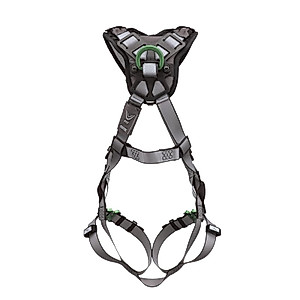 MSA 10194630 V-FIT Full Body Safety Harness - Size: Medium, D-Ring Configuration: Back, Quick Connect Leg Straps, With Shoulder Padding, Full Body Harness