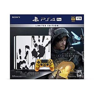 Sony PlayStation 4 Pro Storage Upgrade 2TB SSHD Limited Edition Death Stranding Console + Controller + Game Bundle (Renewed)