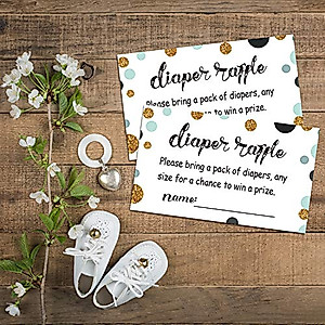 50 Fashion Diaper Raffle Tickets for Baby Shower Invitation Inserts, Baby Shower Game Cards.