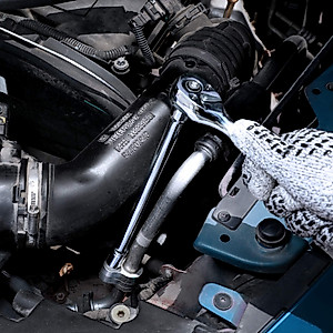 DURATECH 1/4" Socket Set, 51 Piece Tool Set Including Standard(SAE) and Metric Sockets, Bit Sockets, Ratchet and Universal Joint