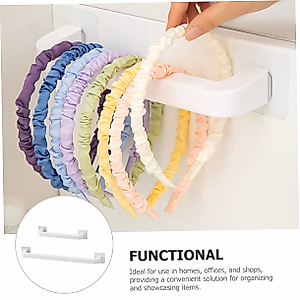FUNOMOCYA 2pcs Hand Towel Bathroom Towel Bar Towel Holder for Bathroom Wall Towel Bars for Bathroom Wall Towel Bar Towel Hanger for Bathroom Single Shot Bath Towel White