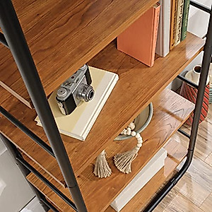 Sauder Union Plain 5-Shelf Bookcase, Prairie Cherry Finish