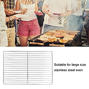 Stainless Steel Non-Stick, Non Stick BBQ Rack Barbecue Mesh Grill Net for Large Oven30 x 45cm Oven Family Gatherings Garden Parties Picnics and Camping(30 * 45)