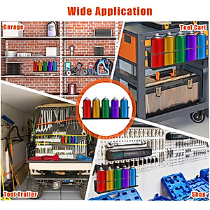 Kokone Spray Bottle Holder 5 Holes Magnetic Spray Bottle Holder with Notch Cutout Wall Mounted Metal Spray Bottle Organizer with Screws Spray Bottle Rack for Garage,Workspace,Tool Cart,Trailers