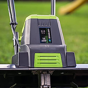 Earthwise Power Tools by ALM TC70018EW 14-Amp 18-Inch Electric Garden Tiller Cultivator, Fixed Tines, Black