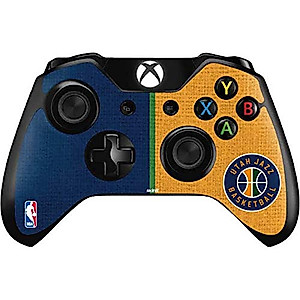 Skinit Decal Gaming Skin Compatible with Xbox One Controller - Officially Licensed NBA Utah Jazz Split Canvas Design