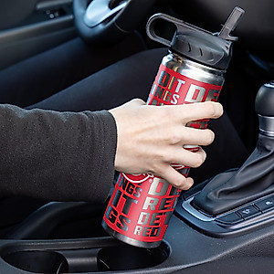 Rico Industries NHL Hockey Detroit Red Wings 22oz Stainless Steel Tumbler with Lid - Great For Coffee, Tea, Water or Cocktails