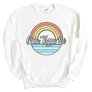 Alpha Kappa Psi Seas the Day Sweatshirt - Fraternity Crewneck Sweatshirt White
