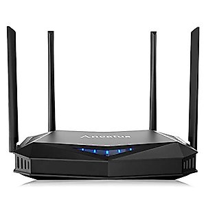 Ancatus-WiFi 6 Router AX1800, 1.8Gbps Speed, Gigabit, Ethernet, MU-MIMO, OFDMA, 802.11ax, Dual Band, WPA3, Firewall, Ipv6, Covers 2100 sq.ft, Connects 40+Devices