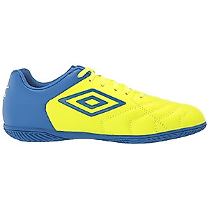 Umbro Men's Classico XI IC Indoor Soccer Shoe, Yellow/Blue, 9