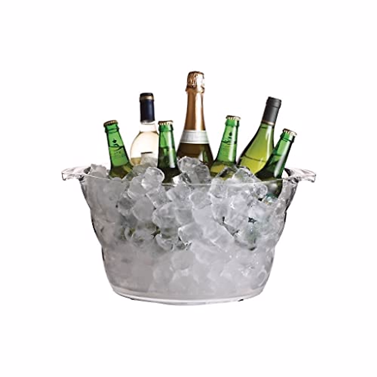 BarCraft Large Drinks Cooler Bucket, Acrylic, 10 l, Transparent