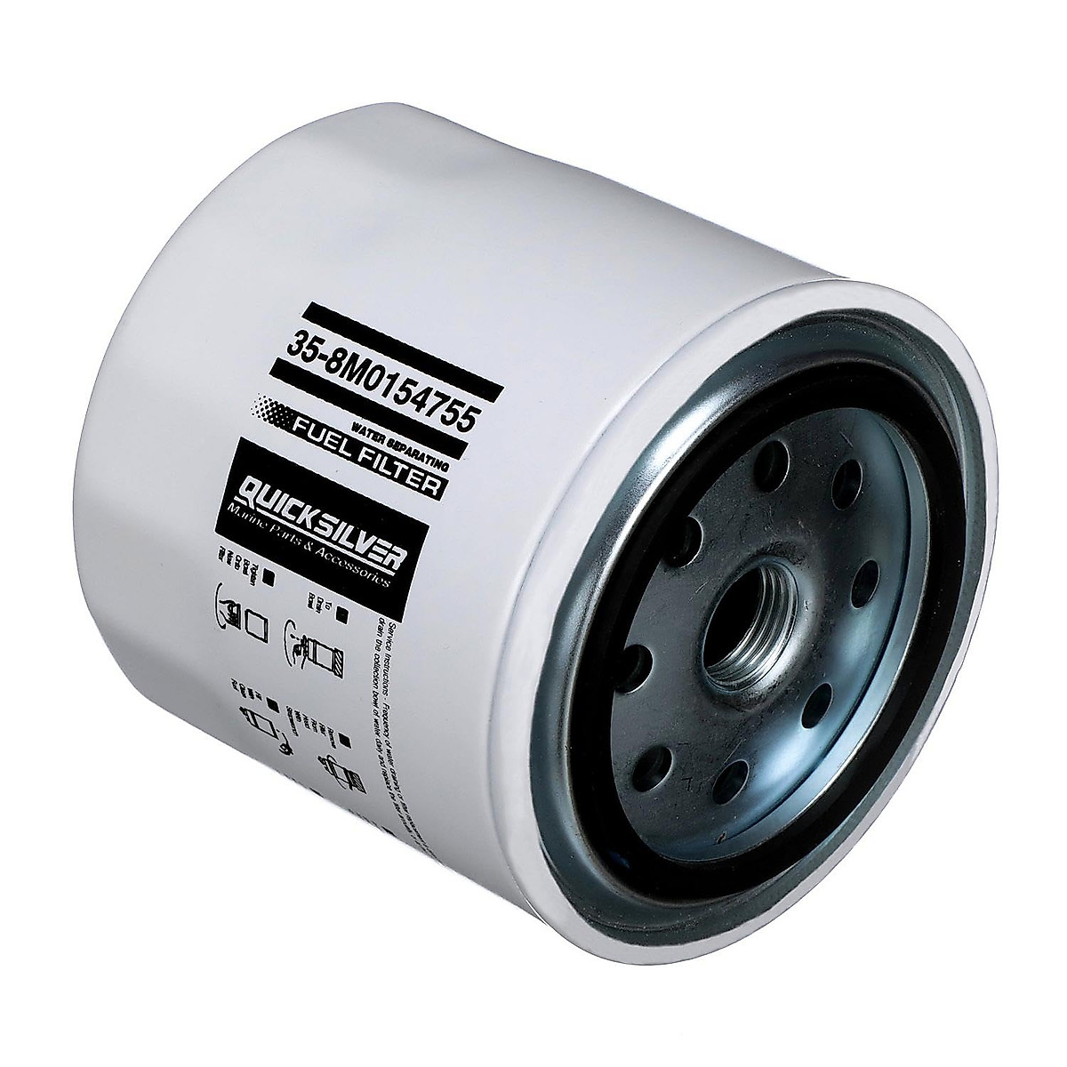 Quicksilver 8M0154755 Water Separating Fuel Filter for Various Marine Engines