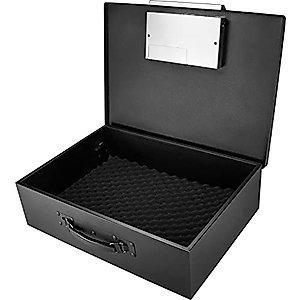 Barska Portable Digital Keypad Lock Box – Secure Travel Safe for Valuables, Steel Construction, Removable Tethering Cable, Backup Keys & Batteries Included
