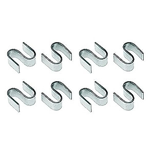 Quantum Storage Systems S-HOOK for Wire Shelving Units, Chrome Finish (Pack of 8)