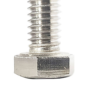 5/16-18 x 1-1/2" Hex Head Cap Screw Bolts, External Hex Drive, Stainless Steel 18-8, Full Thread, Bright Finish, Flat Point, Quantity 25 by Fastenere